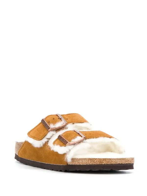 BIRKENSTOCK Shearling Sandals - Brown