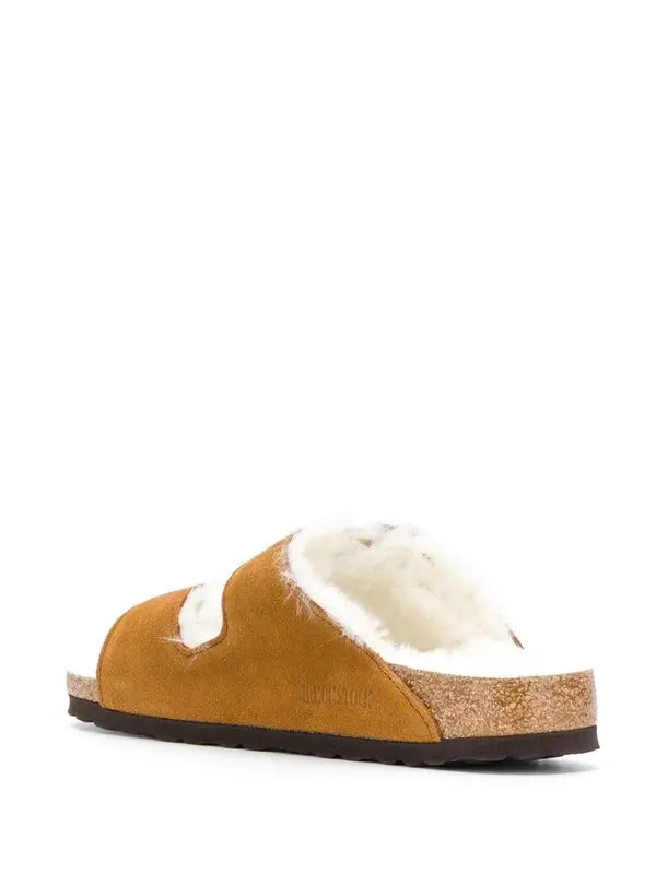 BIRKENSTOCK Shearling Sandals - Brown