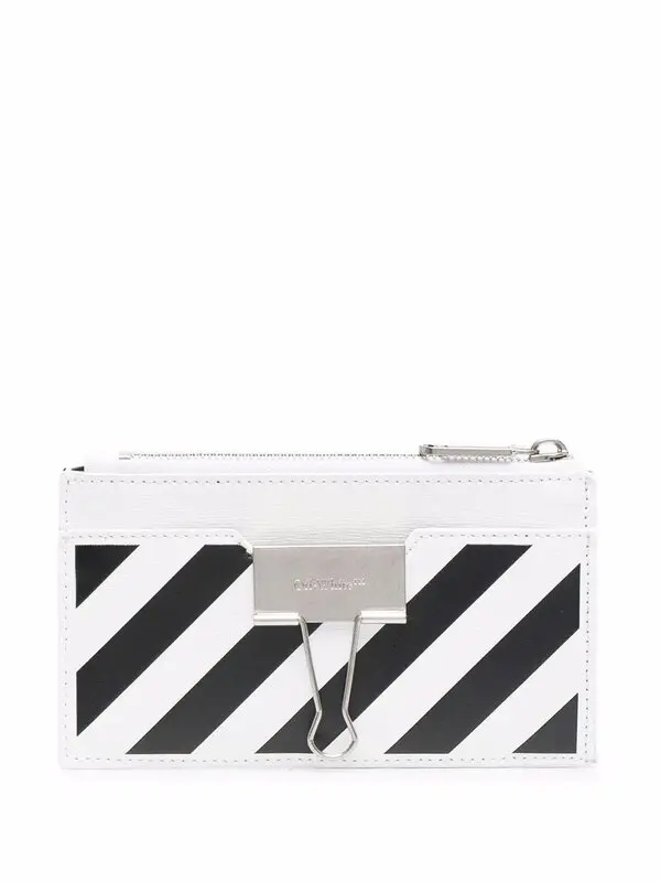 Off-White Off- Binder Clip Compact Wallet