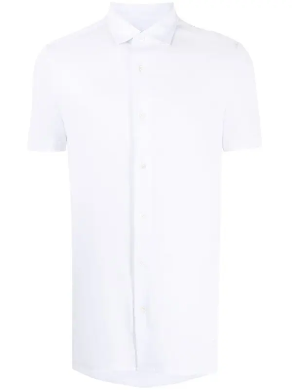 Emporio Armani Short-sleeve Poplin Shirt - White
