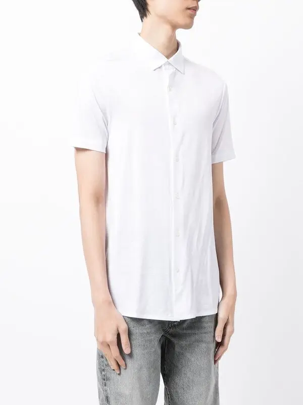 Emporio Armani Short-sleeve Poplin Shirt - White