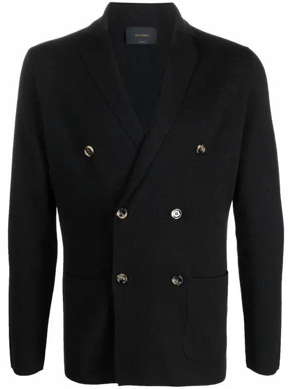 DELL'OGLIO Double-breasted Merino Wool Blazer