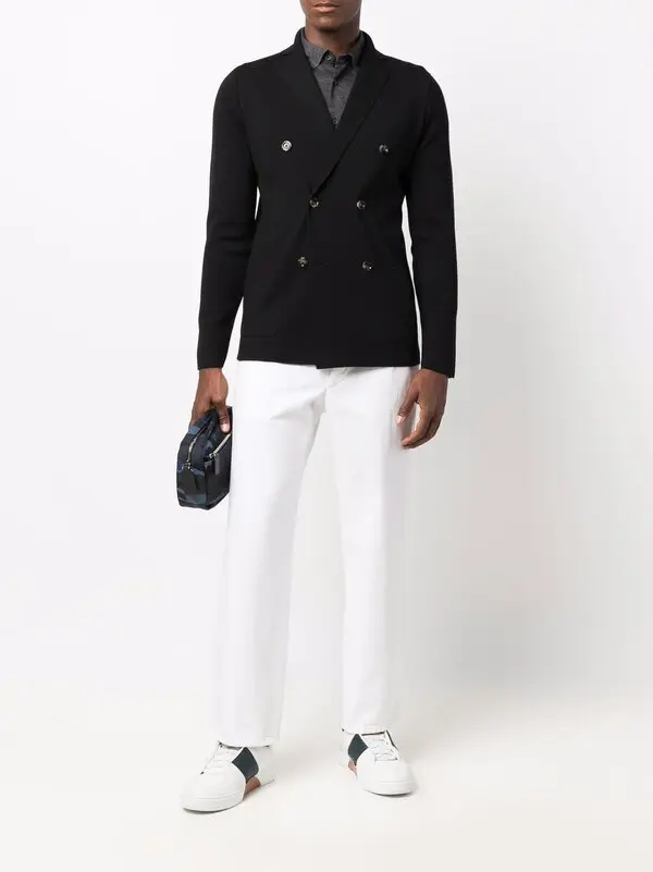 DELL'OGLIO Double-breasted Merino Wool Blazer