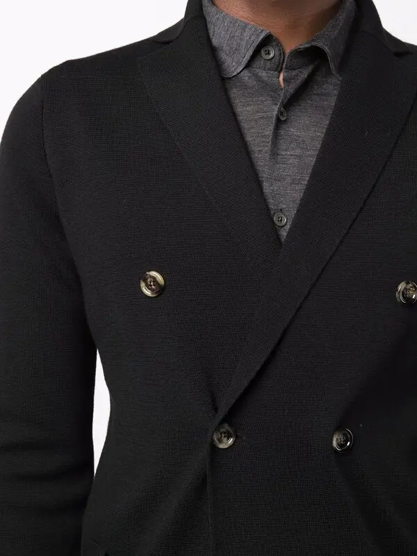 DELL'OGLIO Double-breasted Merino Wool Blazer
