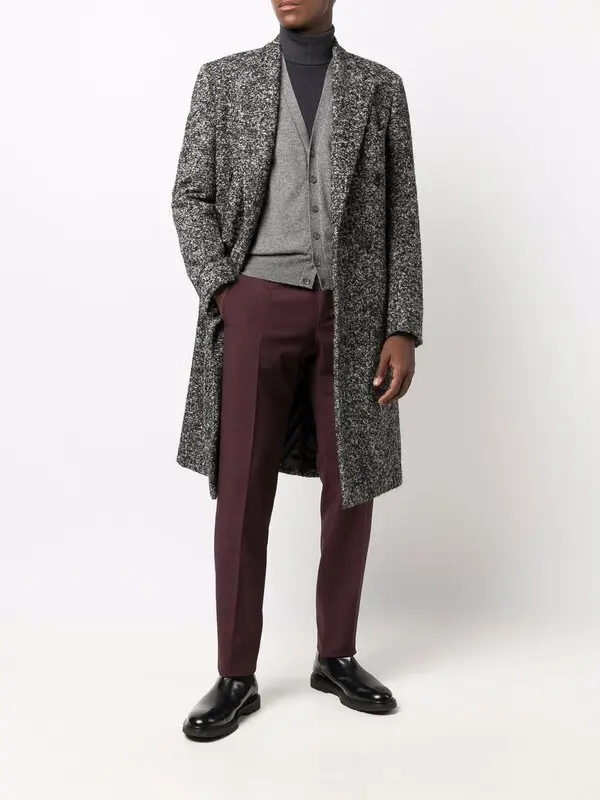 DELL'OGLIO V-neck Cashmere Cardigan - Grey