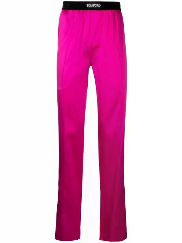 TOM FORD Logo-waist Slip-on Trousers - Pink