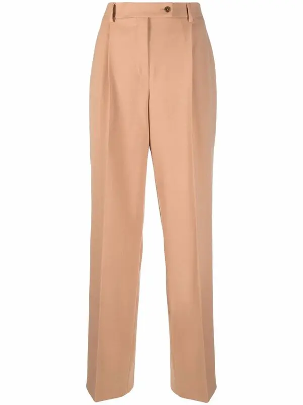 Alberta Ferretti High-waisted Straight-leg Trousers