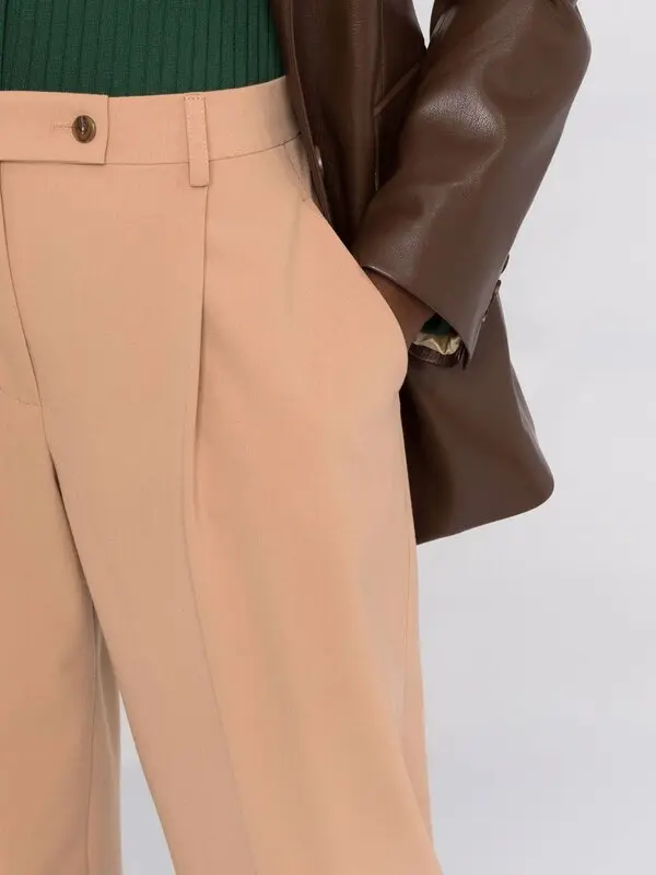 Alberta Ferretti High-waisted Straight-leg Trousers