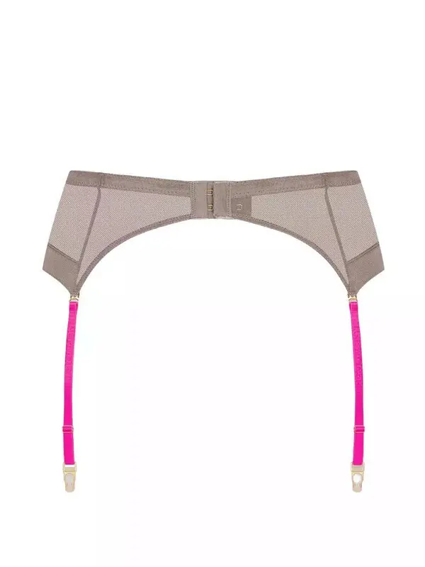 MAISON CLOSE Corps À Corps Mesh Garter Belt - Brown