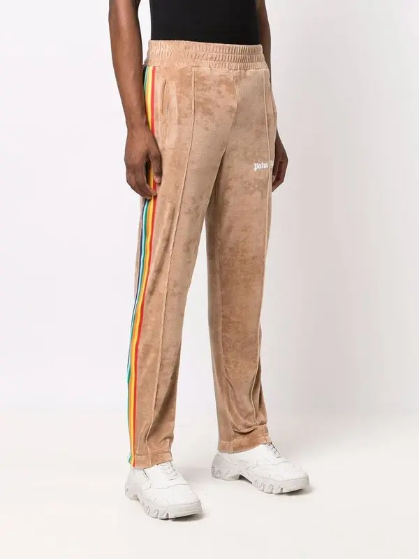 Palm Angels Side Stripe Embroidered-logo Track Pants