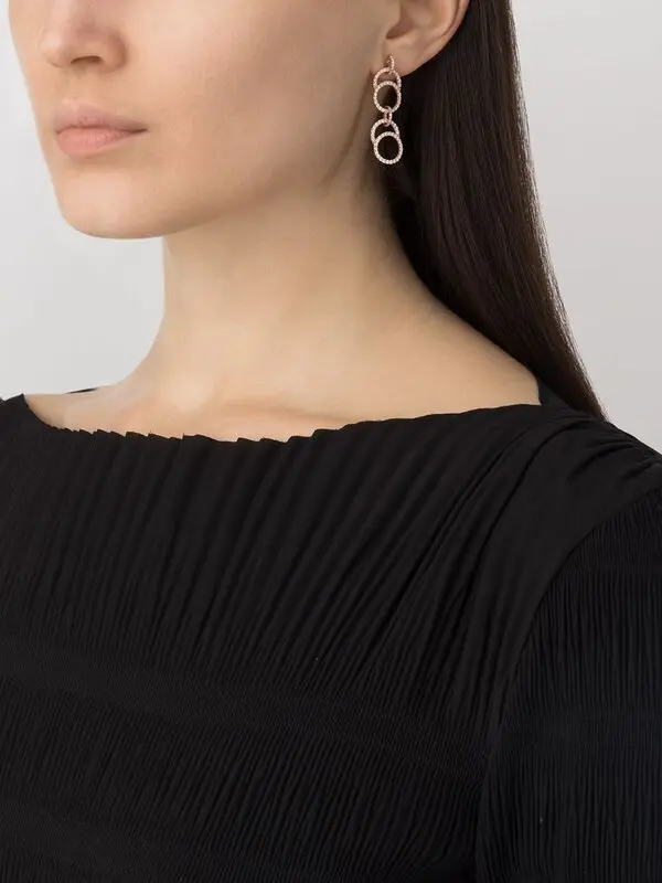COURBET 18kt Recycled Rose Gold Celeste Diamond Earrings - Pink