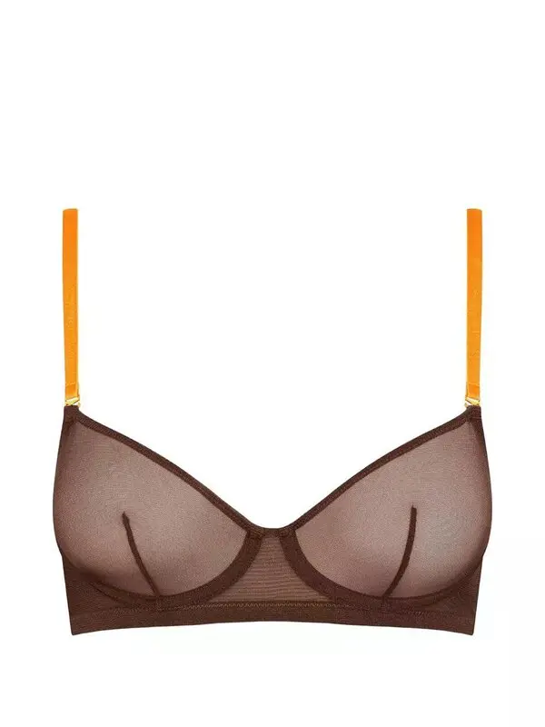 MAISON CLOSE Corps À Corps Mesh Underwired Bra - Brown