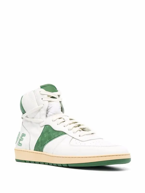 Rhude Rhecess Leather High-top Sneakers - White