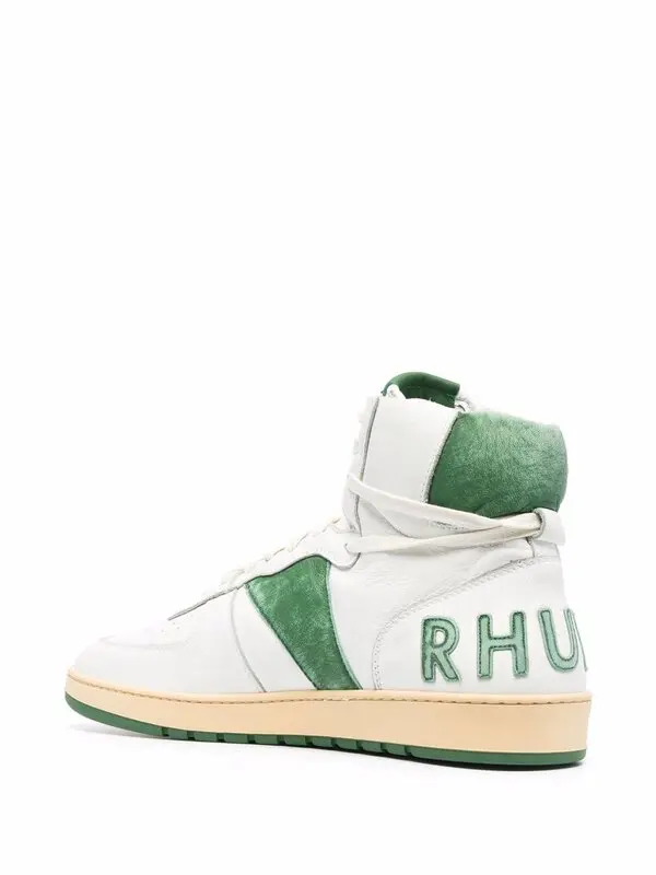 Rhude Rhecess Leather High-top Sneakers - White
