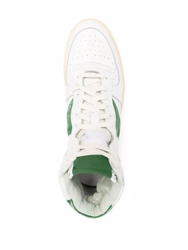 Rhude Rhecess Leather High-top Sneakers - White