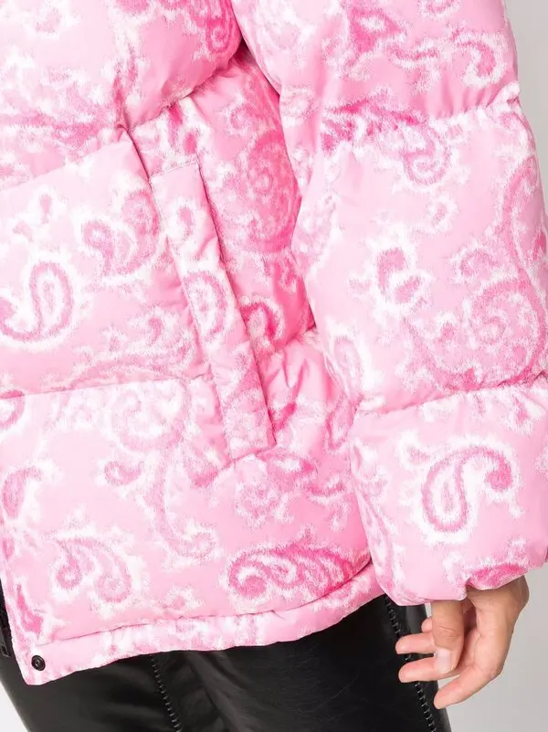 MSGM Paisley-print Hooded Down Coat
