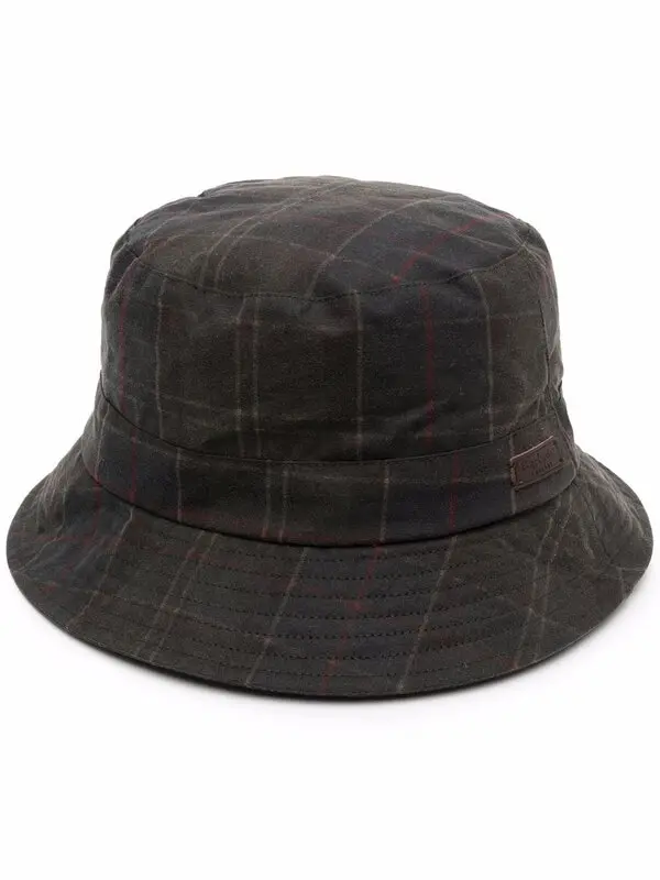 Barbour Darwen Checked Bucket Hat - Green