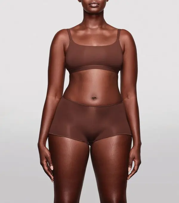 SKIMS Fits Everybody Scoop-neck Bralette - Brown