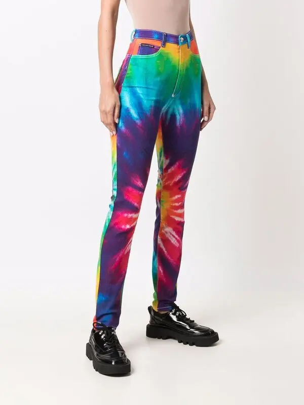 Philipp Plein Tie-dye Print Skinny Jeans