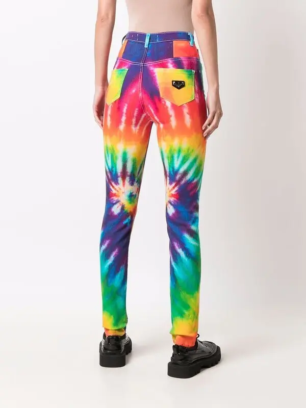 Philipp Plein Tie-dye Print Skinny Jeans