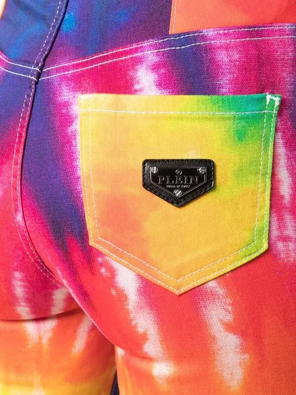Philipp Plein Tie-dye Print Skinny Jeans