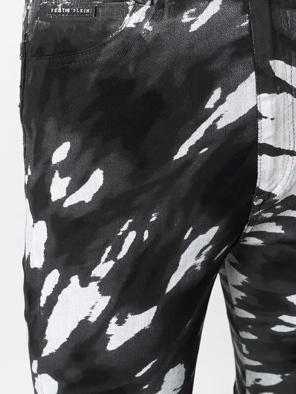 Philipp Plein Tie-dye Slim-fit Trousers