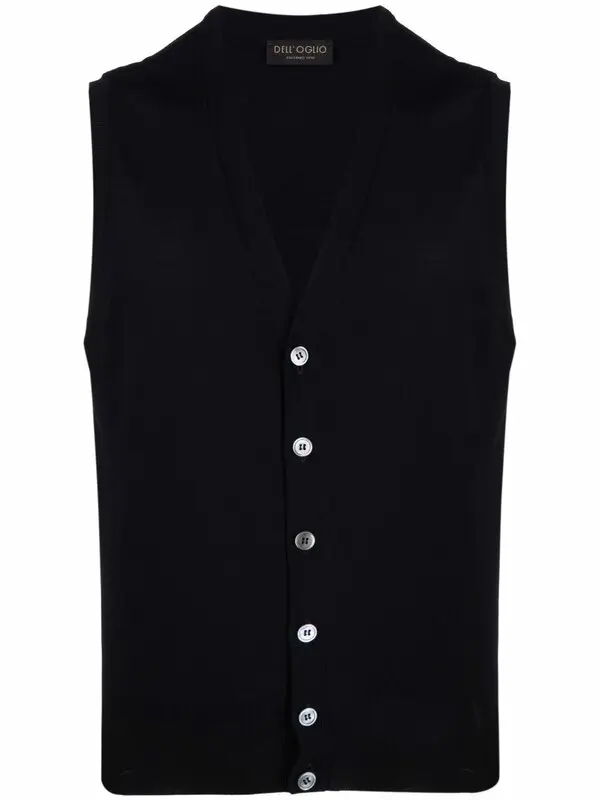 DELL'OGLIO Merino Wool Vest - Blue