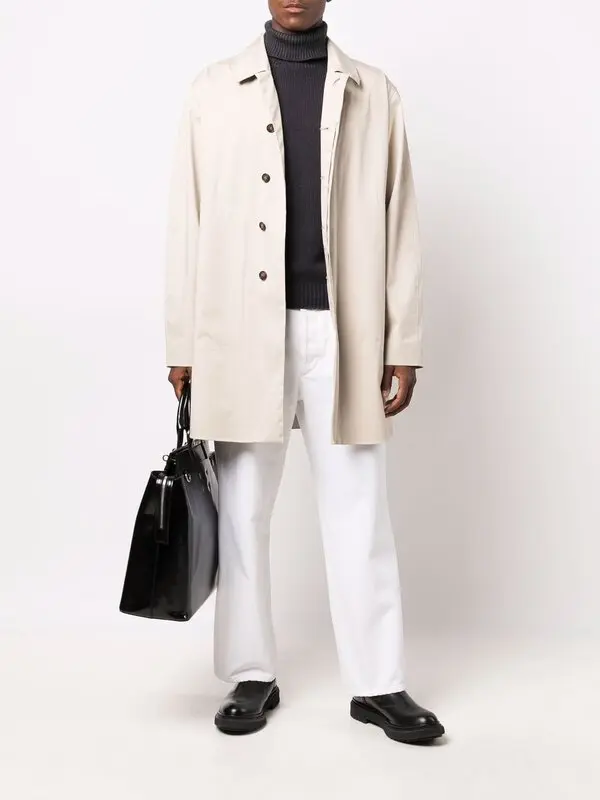 DELL'OGLIO Roll-neck Rib-trimmed Jumper - Blue