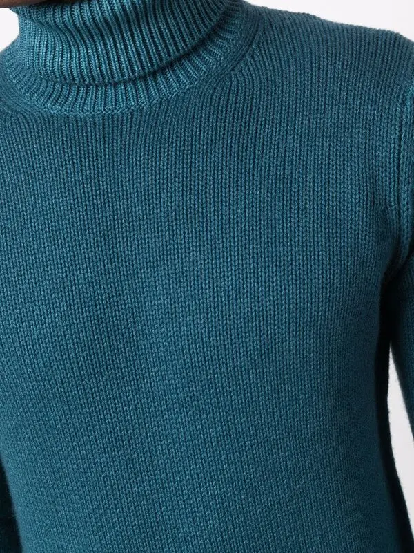 DELL'OGLIO Rib-trimmed Jumper - Blue