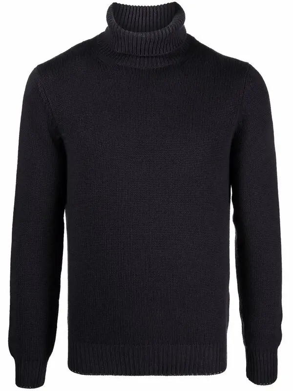 DELL'OGLIO Rib-trimmed Jumper - Grey