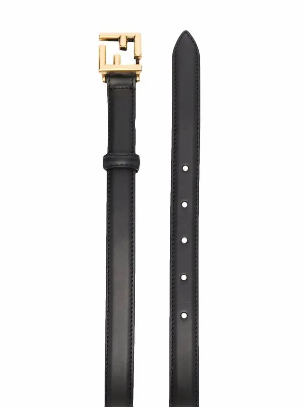 Fendi Ff Logo Leather Belt