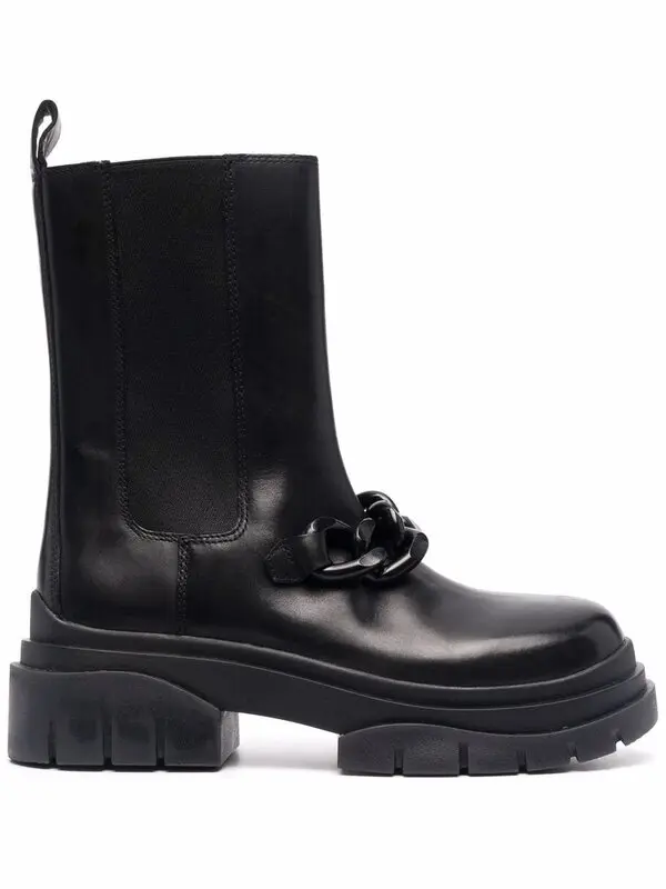 Ash Storm Chain Leather Boots