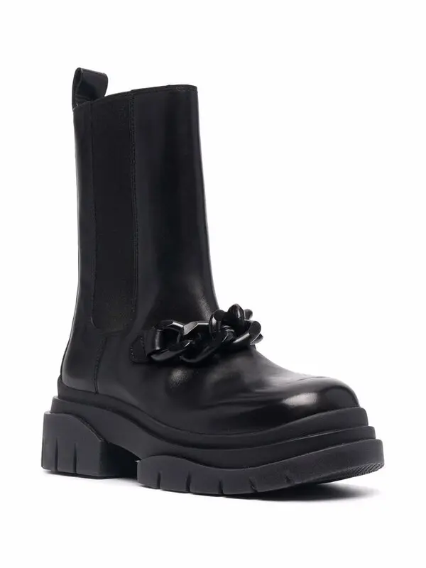 Ash Storm Chain Leather Boots