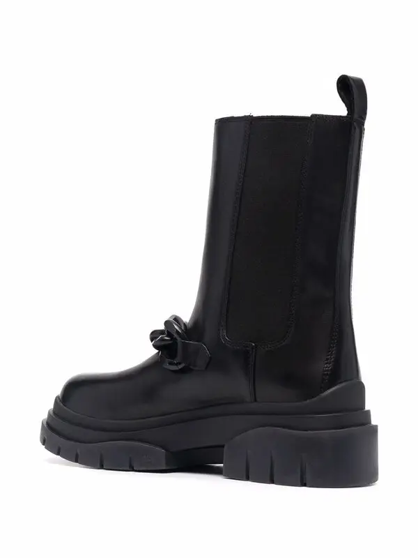Ash Storm Chain Leather Boots