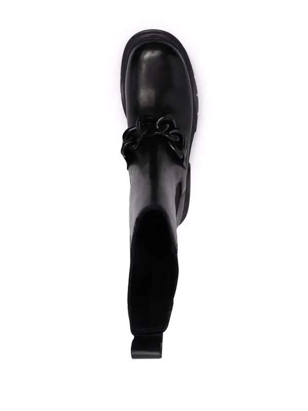 Ash Storm Chain Leather Boots