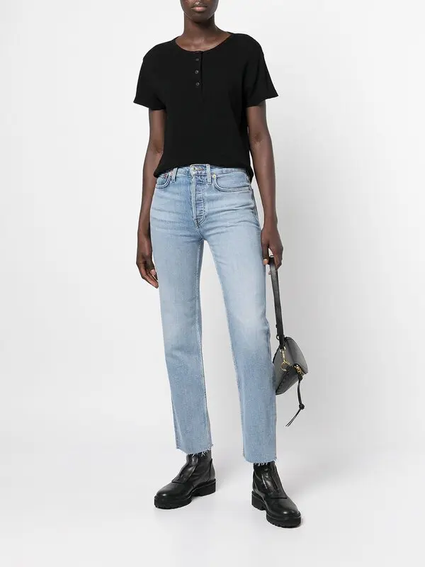 RE/DONE Stove Pipe High-rise Straight Jeans