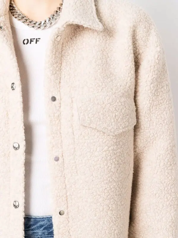 Off-White Long-sleeve Teddy Overshirt