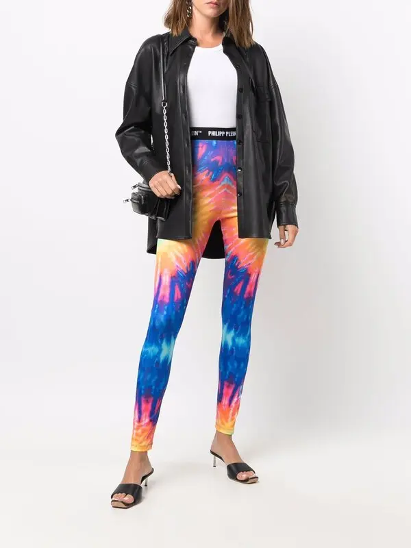 Philipp Plein Tie-dye Print Leggings