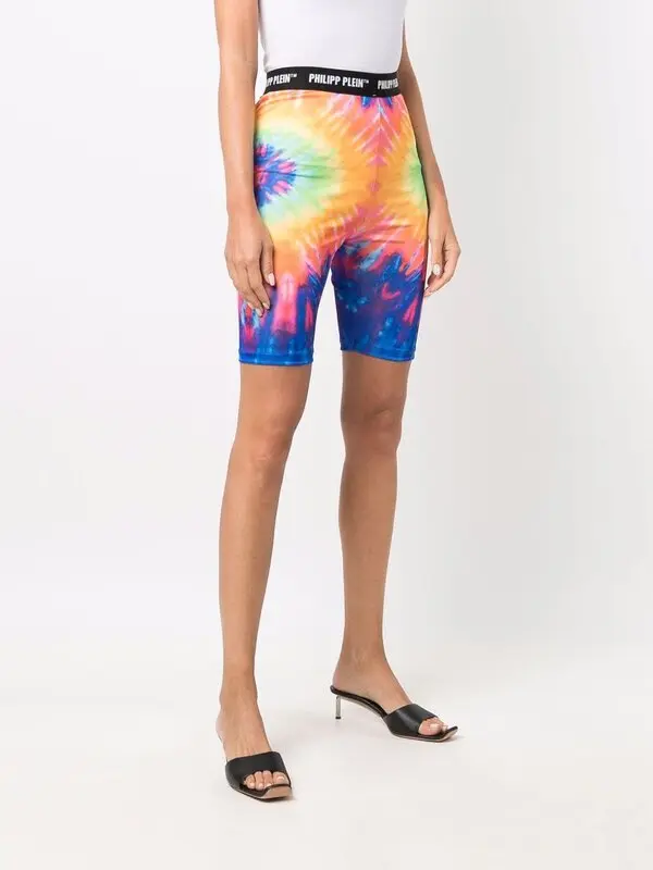Philipp Plein Tie-dye Cycling Shorts