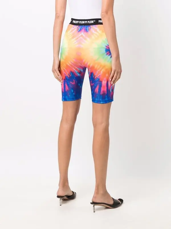 Philipp Plein Tie-dye Cycling Shorts