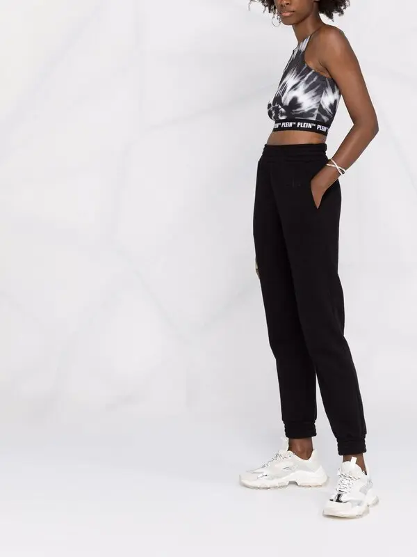 Philipp Plein Tie-dye Cropped Top - Black