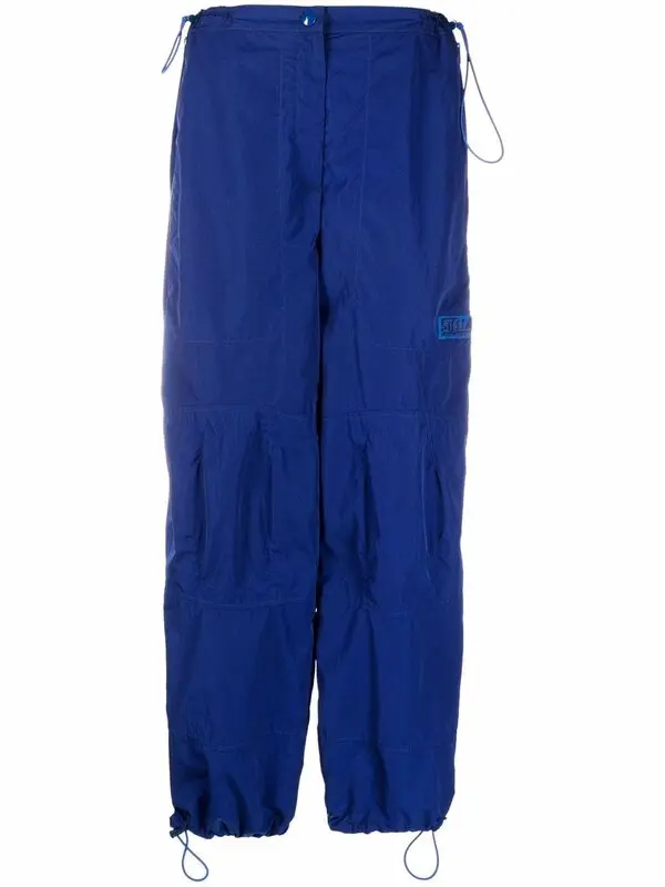 Stella McCartney Drawstring High-waist Trousers - Blue