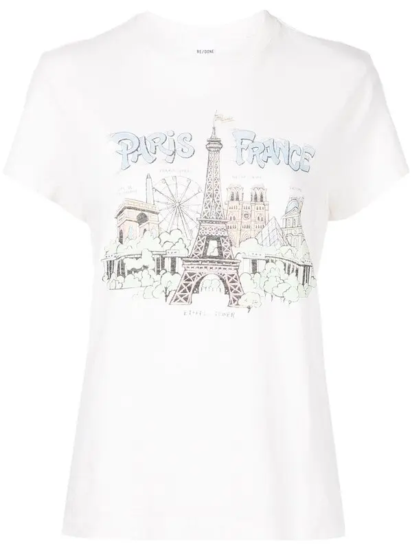 RE/DONE 70's Loose Fit Cotton T-shirt - Neutrals