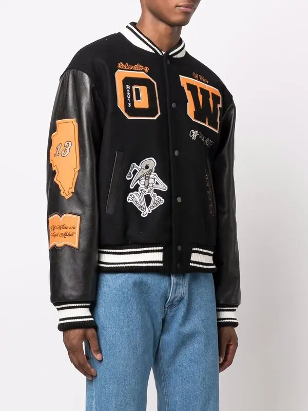 Off-White Varity Leather Jacket