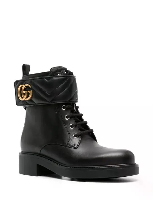 Gucci Double G-plaque Combat Boots