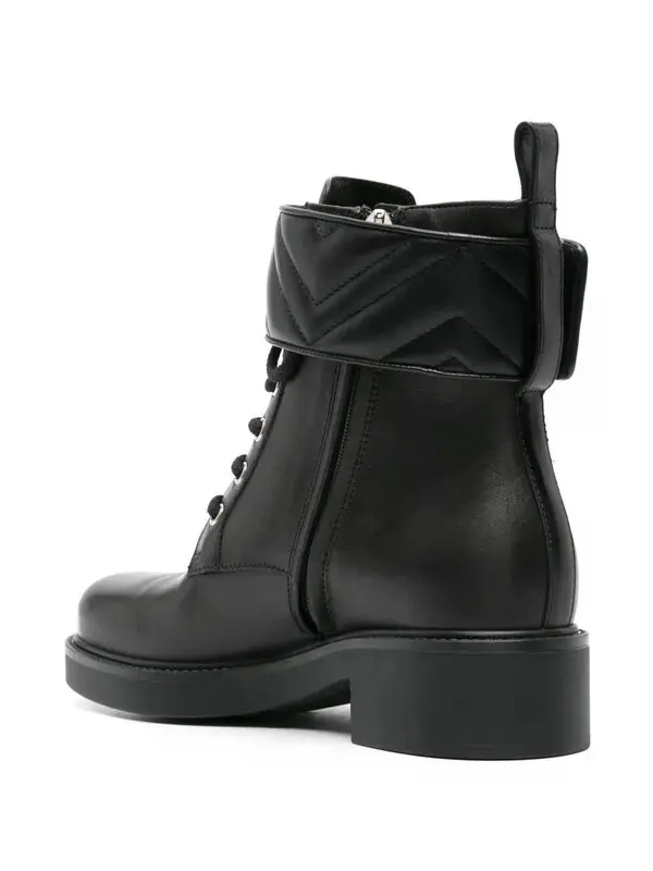 Gucci Double G-plaque Combat Boots