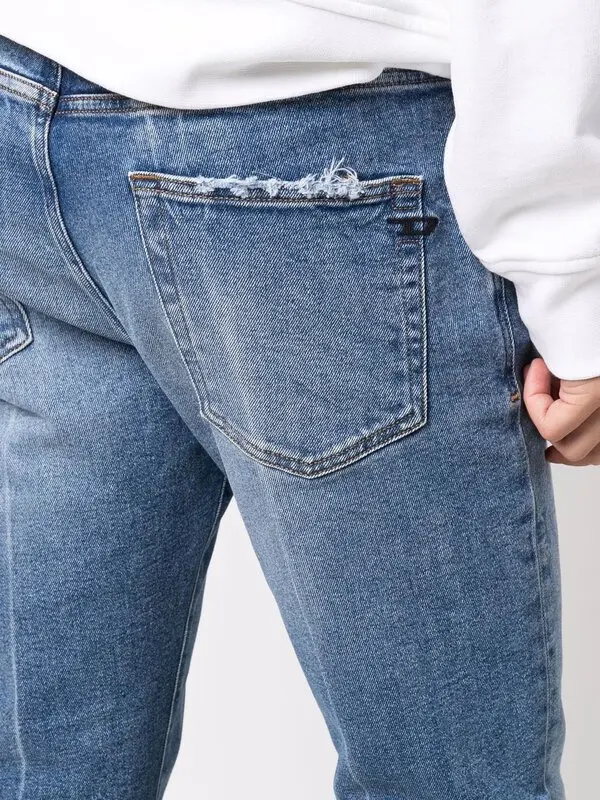 DIESEL® Whiskering Effect Slim-fit Jeans