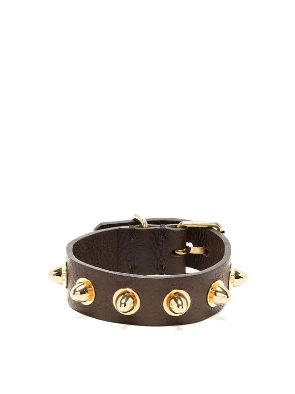 UNDERCOVERISM Stud-detail Leather Cuff - Brown