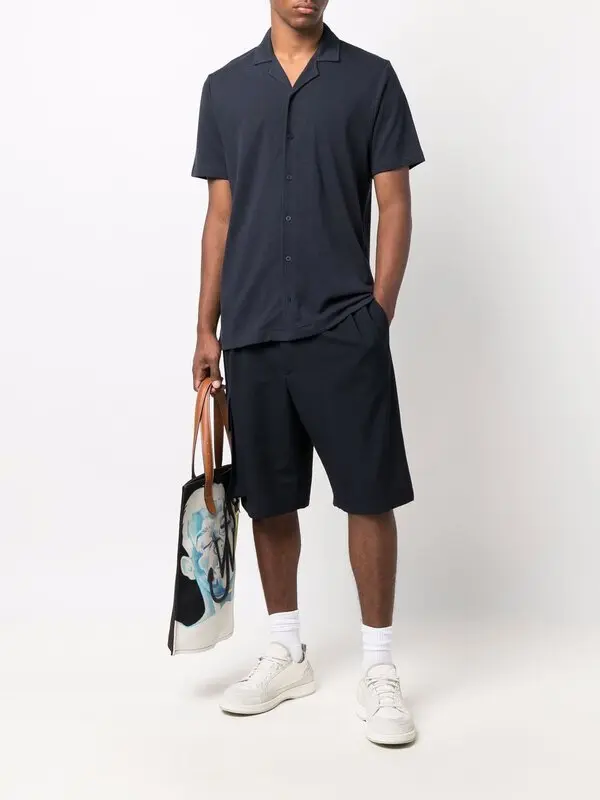Sunspel Button-up Polo Shirt - Blue