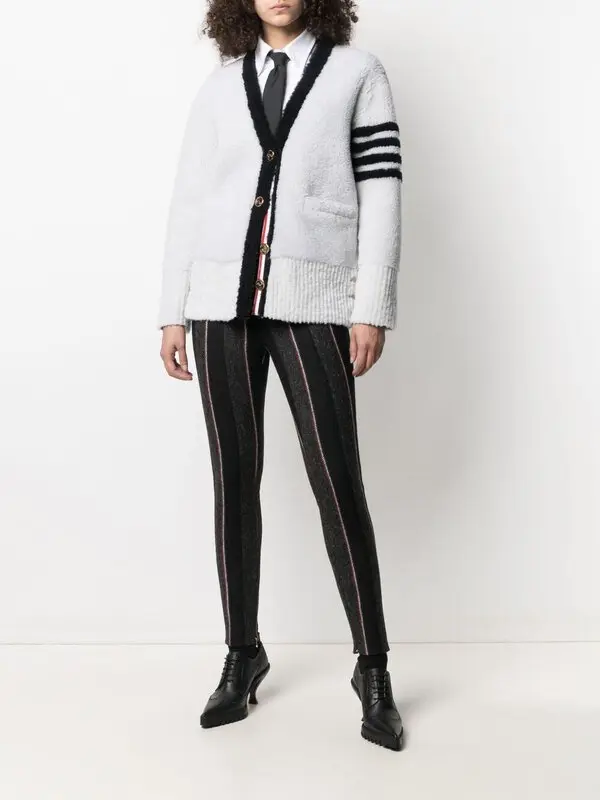 Thom Browne 4-bar Stripe Shearling Cardigan